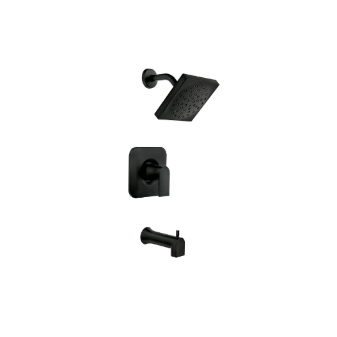 Moen Genta Matte Black Tub/Shower(Rough-ins Included) 82760BL – Blue ...