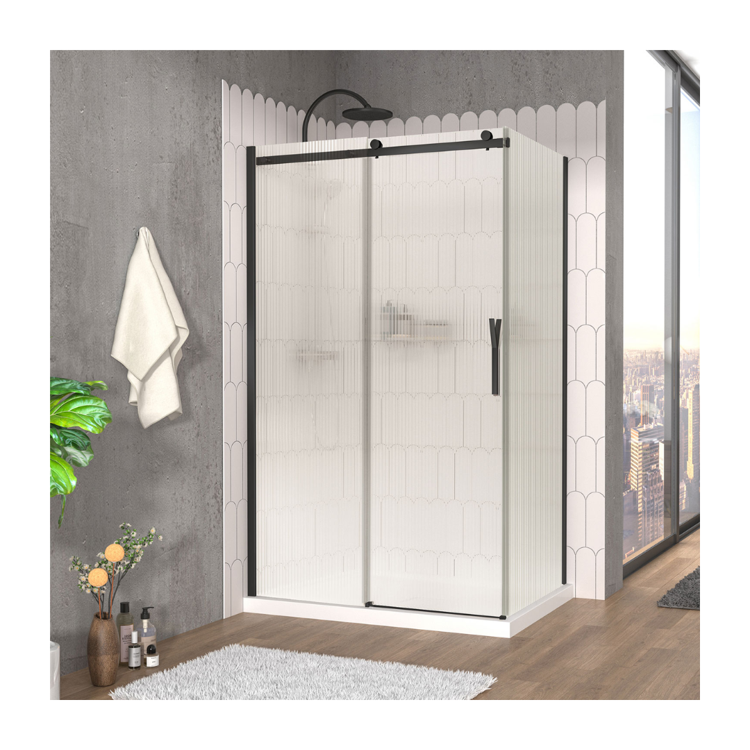 Zitta Slik Vaia Shower Door Fluted Glass – Blue Lemon Industries Limited